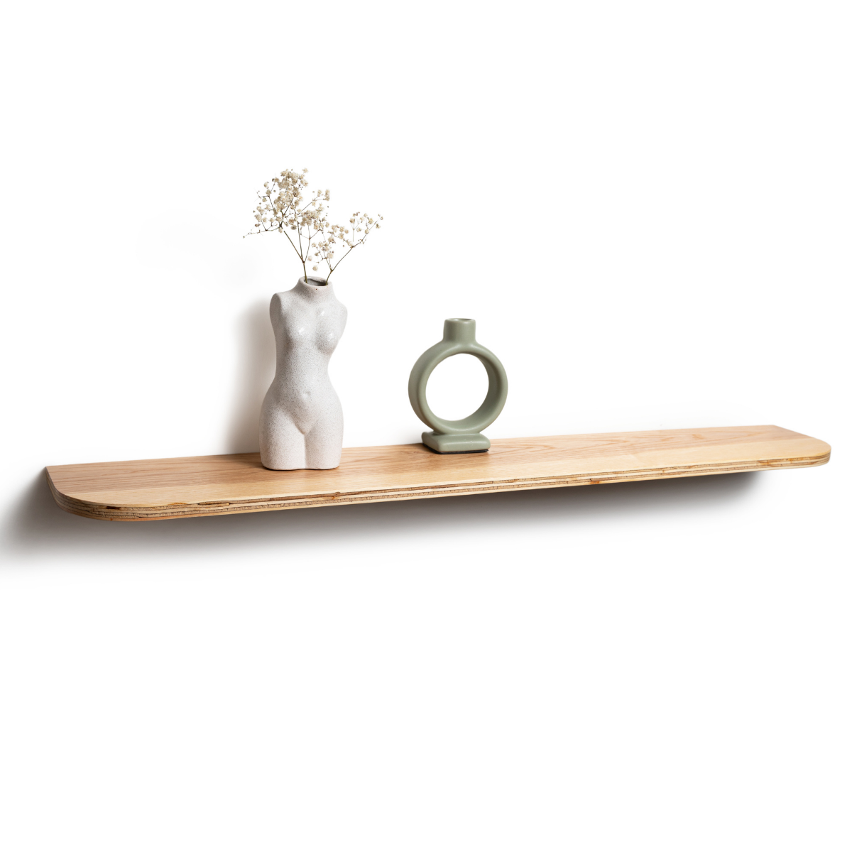 Ewart Woods Design EWARTWOODS Wood Floating Shelves for Wall Natural Wood Oak Shelf 1 Walnut