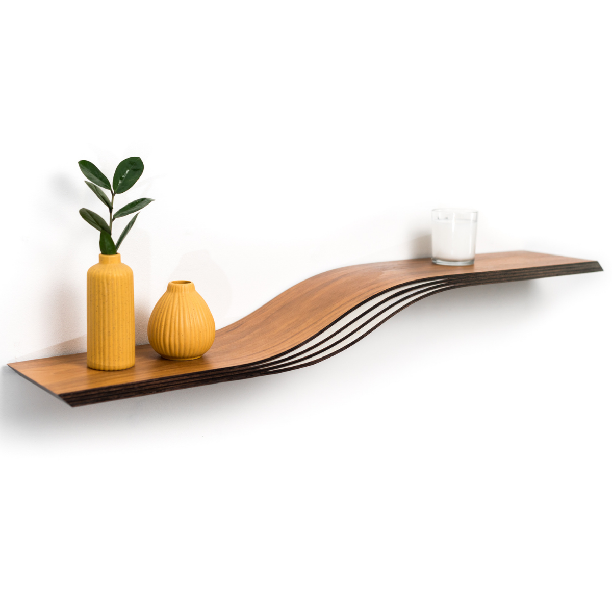 Wooden Floating Wall Hanging Shelf Wave - EWD – EWD