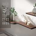 Wooden Floating Wall Hanging Shelf Wave - EWD – EWD